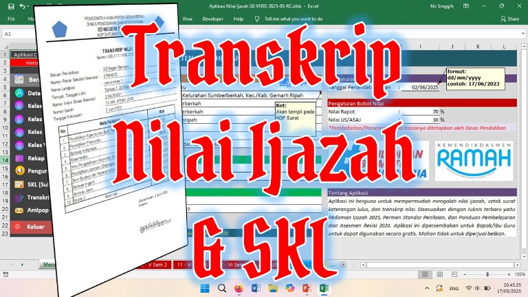 Aplikasi Transkrip Nilai dan SKL SMP 2025